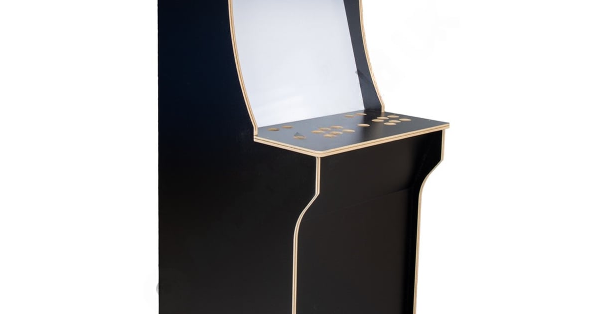 3 4 Scale 2 Player Upright Arcade Cabinet Kit Black Knockout Arcades